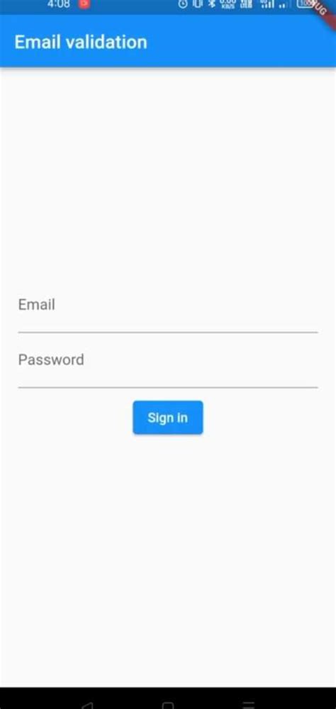 Email Validation In The Flutter Do Somthings