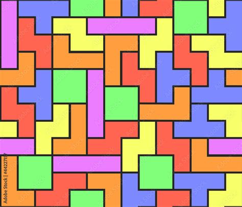 Tetris Seamless Vector Background Stock Vector Adobe Stock