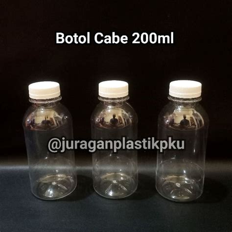 Jual Botol Plastik Cabe 200ml Botol Cuko Pempek Saos Susu Minuman 200 Ml Shopee Indonesia