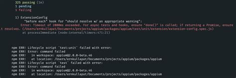 The Unit Test Failed At 8db0122 Issuesbugs Appium Discuss