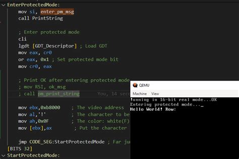 How To Write To Console At Current Cursor Position In Protected Mode