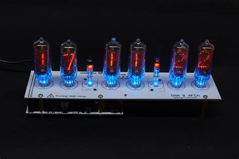 In 8 Nixie Clock With Sockets And Dots [smf Rgb Usb Tunes] Tubes Columns Temp Sensor