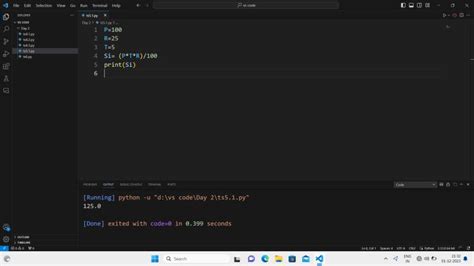 tarun panduri on linkedin task 5 python programme on compound