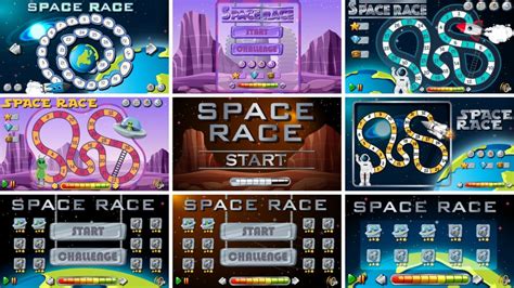 Galaxy Space Game Interface Ui Buttons Set Vector Image