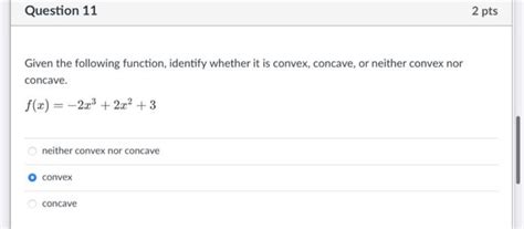 Solved Question Given The Following Function Identify Chegg