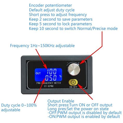 PWM Pulse Frequency Duty Cycle Adjustable Square W Grandado