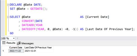 Last Date Of Previous Year Sql Server Portal
