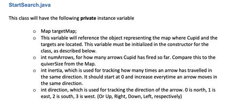 startsearch java this class will have the following