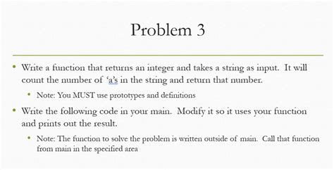 Solved Write A Function That Returns An Integer And Takes