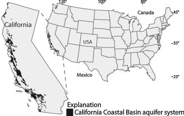 Map Showing The Location Of California Coastal Basin Aquifer System
