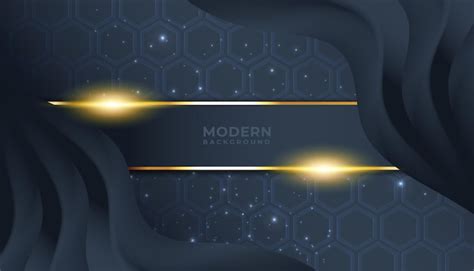 흰색 겹침 갈색과 검은색 음영 색상 배경에 고급스러운 황금선 프리미엄 벡터