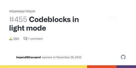 Codeblocks In Light Mode Retypeapp Retype Discussion Github