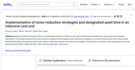 Implementation Of Noise Reduction Strategies And Designated Quiet Time
