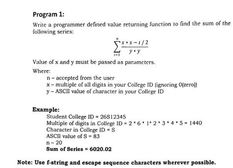 Solved Program 1 Write A Programmer Defined Value