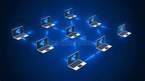 Technology Of Sharing Data Over Peer To Peer Network Concept Stock Illustration Illustration