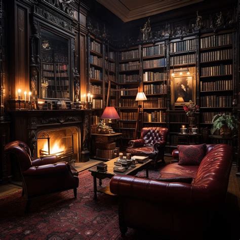 Private Library In Fall Theme