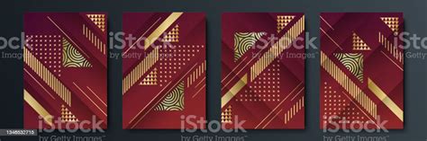 기하학적 모양과 황금 요소 조합으로 추상적인 어두운 배경 0명에 대한 스톡 벡터 아트 및 기타 이미지 0명 3차원 형태 검은색 Istock