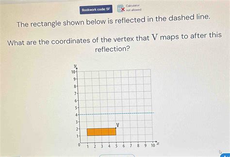 Solved Bookwork Code 5f Calculator Not Allowed The Rectangle Shown Below Is Reflected In The D