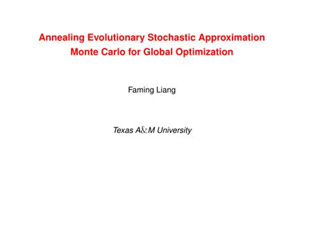 Pdf Evolutionary Stochastic Approximation Monte Carlo For Global Optimization