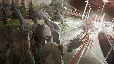 Saria Silence Ifrit Muelsyse Kristen And 1 More Arknights Drawn