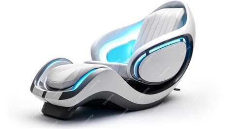 Futuristic Robotic Massage Chair For Ultimate Relaxation On White