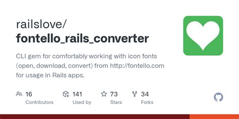 Github Railslovefontellorailsconverter Cli Gem For Comfortably Working With Icon Fonts