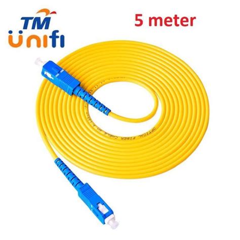 5 Meters Patch Cord SC UPC SC UPC Single Mode Simplex Fiber Optic Patch Cord Cable 3 0mm UNIFI
