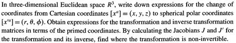 Solved In Three Dimensional Euclidean Space R3 Write Down