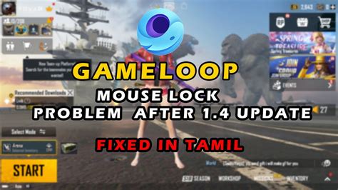 Gameloop PUBG Mobile 1 4 Mouse Lock AND Movement Problem Fixed In Tamil YouTube