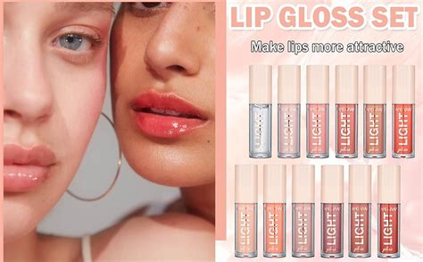 Light Lipgloss 6pcs Lip Gloss Setnude Pink Lip Gloss Kit Shine Glossy