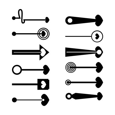 Arrows Set Love Arrow Direction Symbols Of Twelve Different Shapes Set Different Arrows Or Web