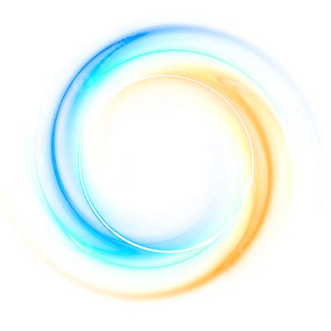 Neon Border Circle Light Blue Yellow Neon Neon Border Border Png
