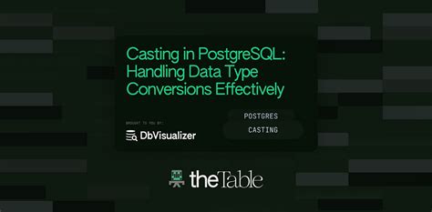 Postgresql Casting Handling Data Type Conversions In Sql The Table