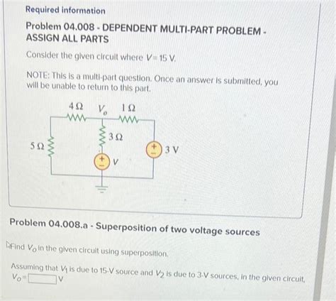 Solved Required Information Problem 04008 Dependent