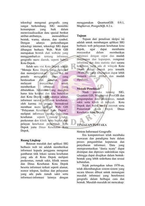 Solution Gis 3 Aplikasi Sistem Informasi Geografis Pelayanan Kesehatan Kota Depok Berbasis Web