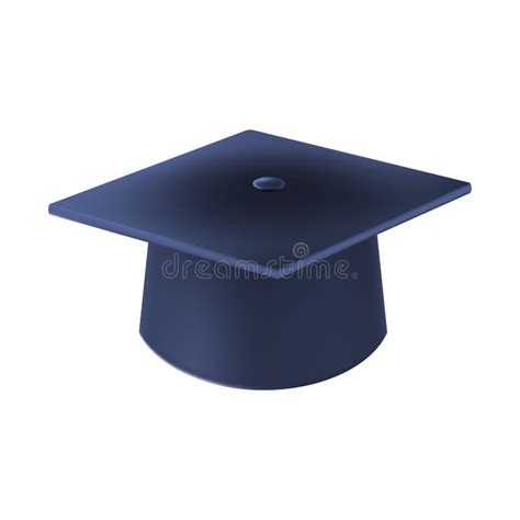 Realistic Blue Graduate Cap 3d Graduation Doctoral Hat Stock Vector