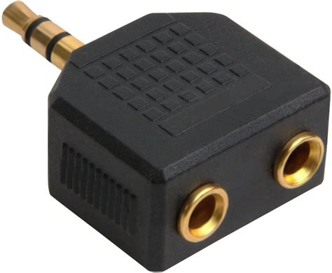 Переходник Jack 3 5 мм 2 Jack 3 5 мм Greenconnect для наушников плеера стереосистем черный