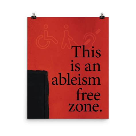 Ableism Free Poster Disability Poster Disabled Art Etsy
