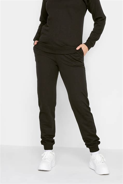 Lts Tall Black Cuffed Drawstring Joggers Long Tall Sally