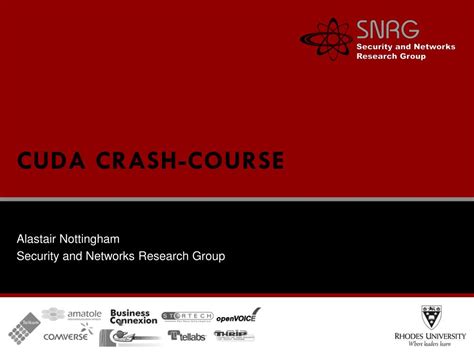 Ppt Cuda Crash Course Powerpoint Presentation Free Download Id2387621
