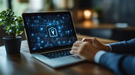 Cybersecurity Protecting Digital Assets With Advanced Encryption Stock Illustration