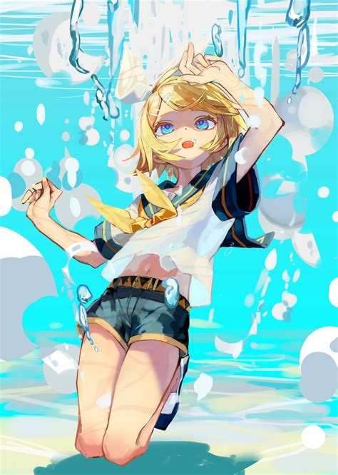 Kagamine Rin Vocaloid Drawn By Gozenjuziame Danbooru