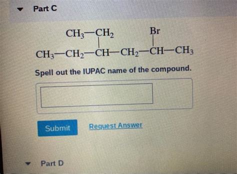 Solved Part C CH CH Br CH CH CH CH CH CH Spell Out The Chegg Com