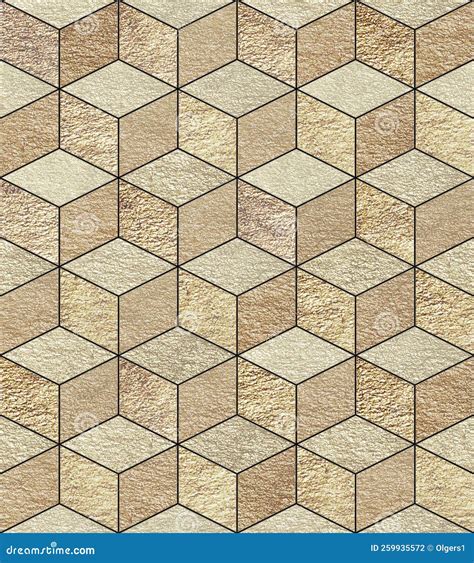 Art Deco Style Cubes Luxury Seamless Pattern Background Stock Illustration Illustration Of