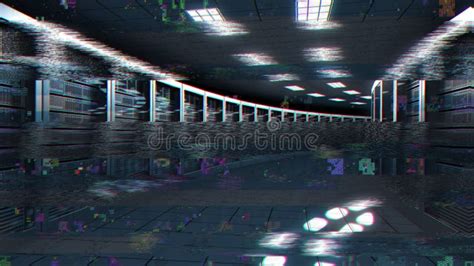 Modern Server Room Background Network Technology And Cloud Computing Background Stock Video