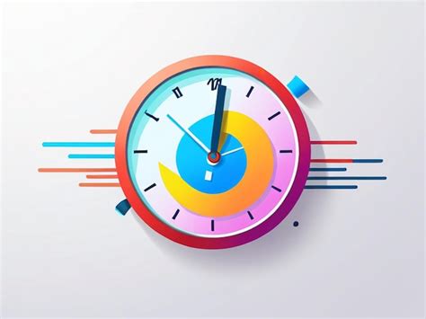 Vector Clock Concept Illustration Premium AI Generated Image
