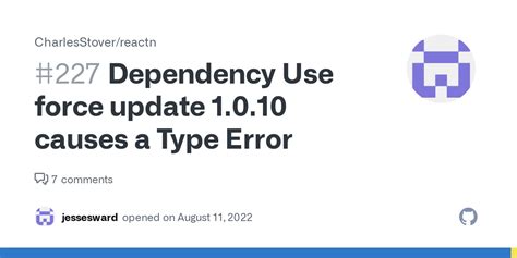 Dependency Use Force Update 1 0 10 Causes A Type Error · Issue 227 · Charlesstover Reactn · Github