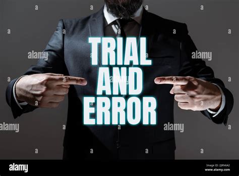 Conceptual Display Trial And Error Business Idea Lear Something By Trying To Do It And Making