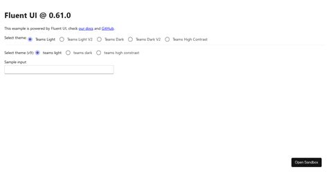 input test codesandbox