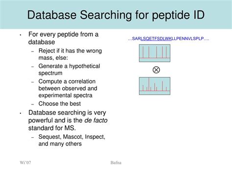 Ppt Proteomics Via Mass Spectrometry A Bioinformatics Perspective